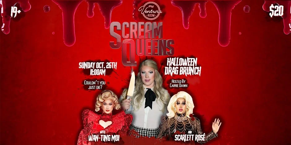 Scream Queens! Halloween Drag Brunch! • What's On Queer BC Magazine