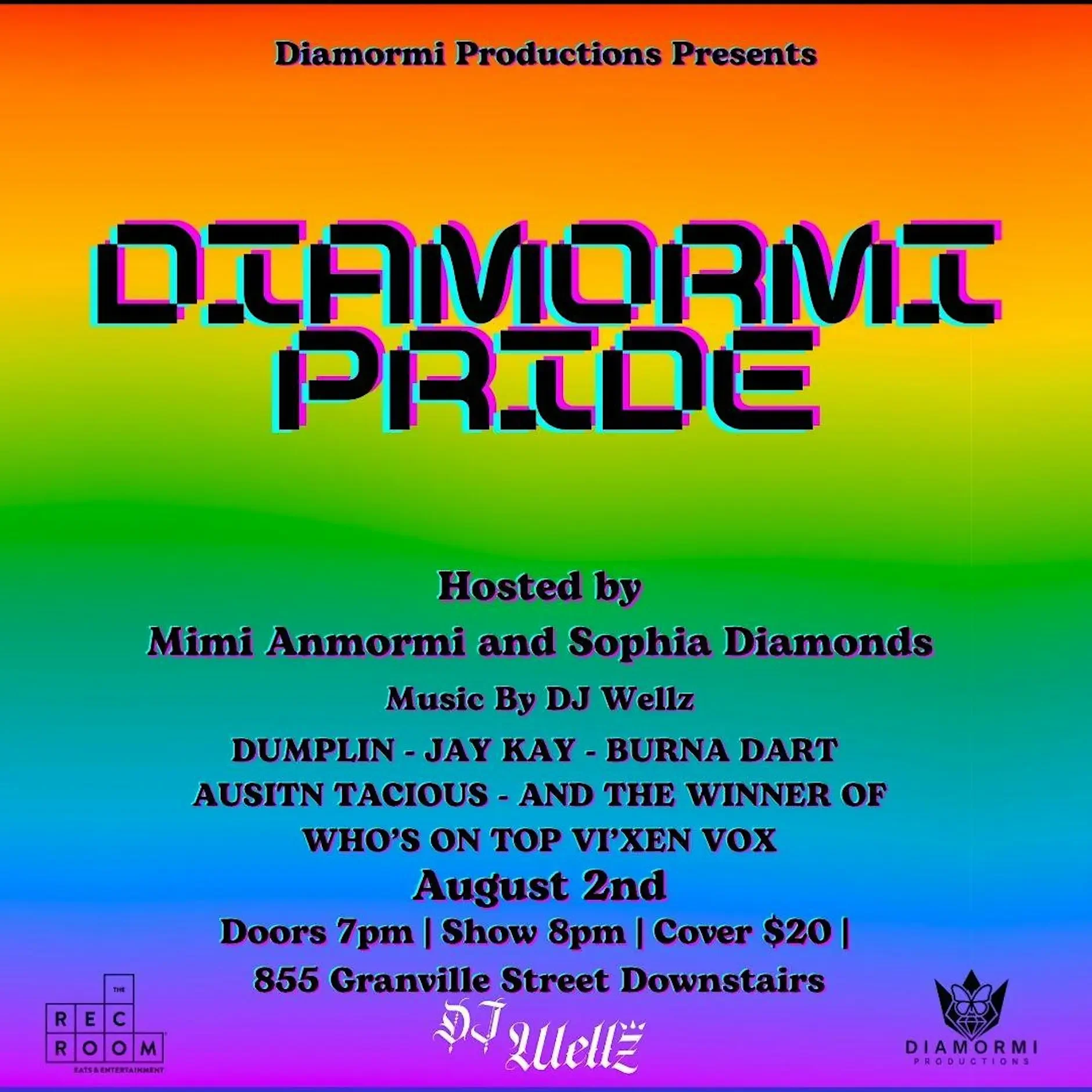 Diarmormi Pride at The Rec Room • 2026 Vancouver Pride