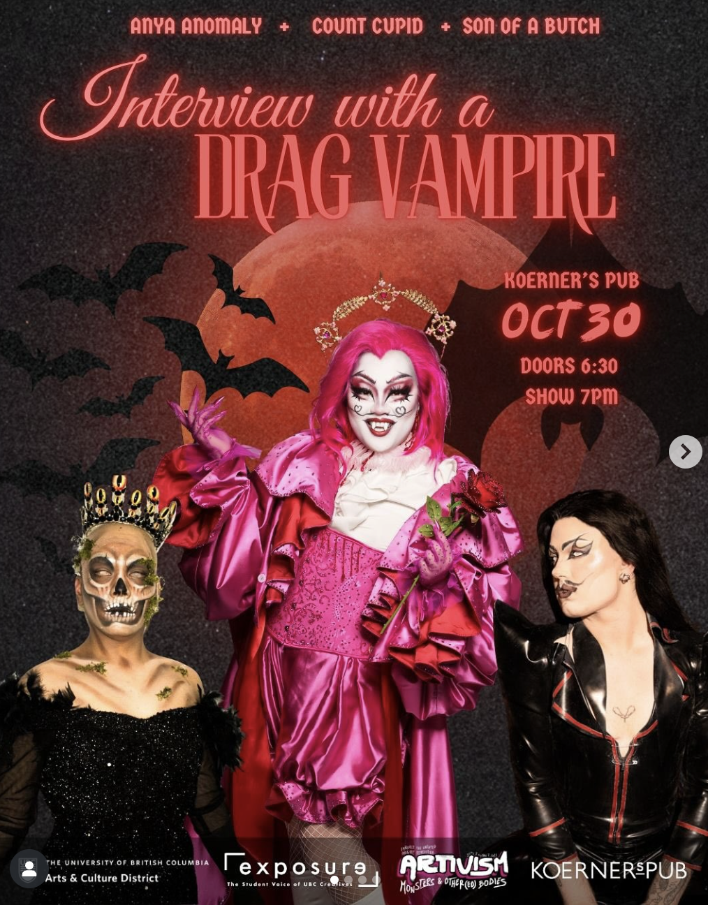 Interview With A (Drag) Vampire • What's On Queer BC Magazine