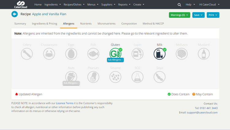CaterCloud Software - Allergen and Menu Management Software | Improve ...