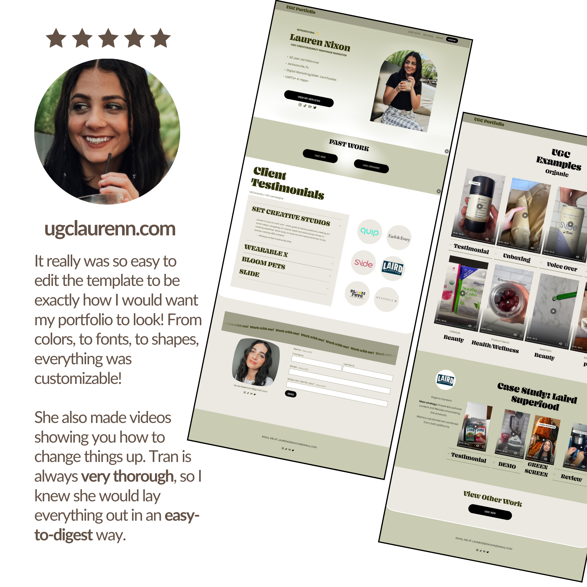 Squarespace UGC Portfolio Website Template — UGC Foundations