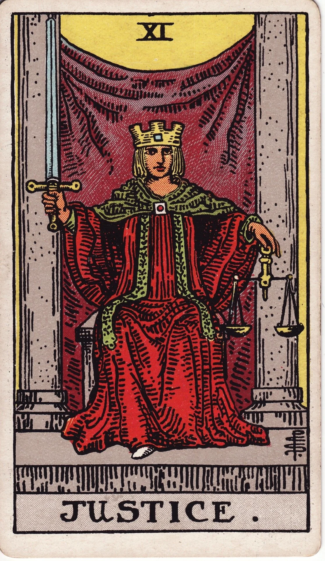 Justice Tarot Card Meaning (Truth, Reversed, Love) — ArcanaExplained.com