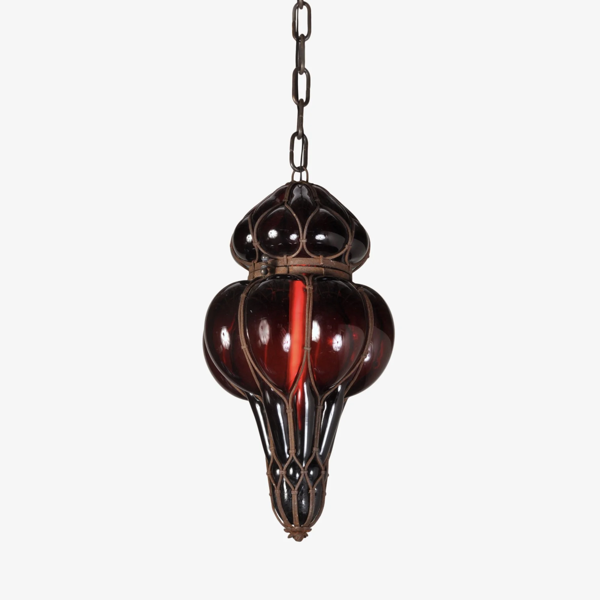 Venetian Pendant Lamp, Italy 1920s — Rayon Roskar