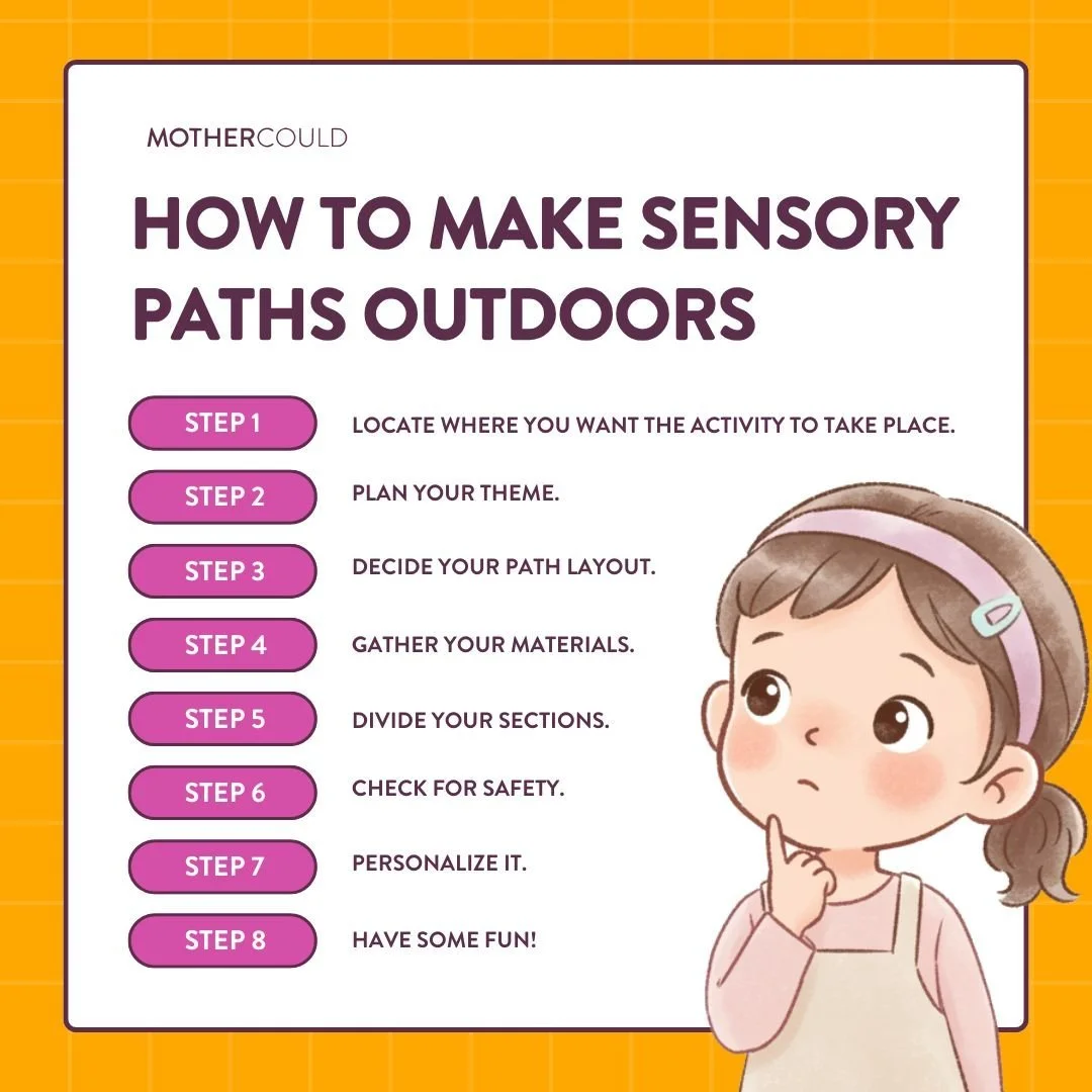 How to Make an Outdoor Sensory Path for Playful Exploration | Mothercould