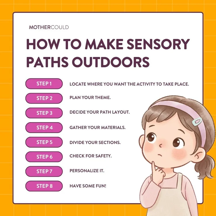 How to Make an Outdoor Sensory Path for Playful Exploration | Mothercould