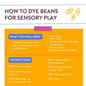 How To Dye Beans For Sensory Play | MOTHERCOULD | Mothercould