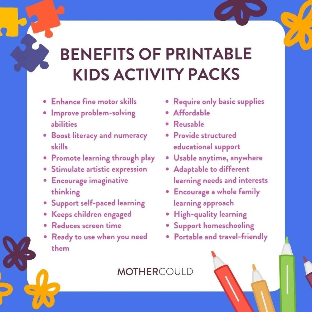 Printable Activity Packs Fun At Your Fingertips Mothercould