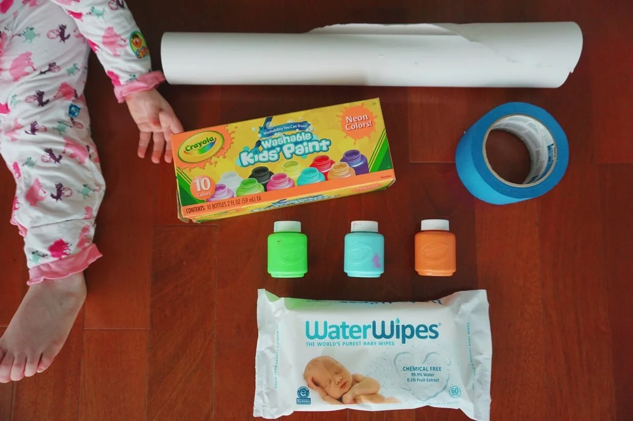 Color Mixing | Crayola Washable Kids Paint, Paper Roll, Tape | Mothercould