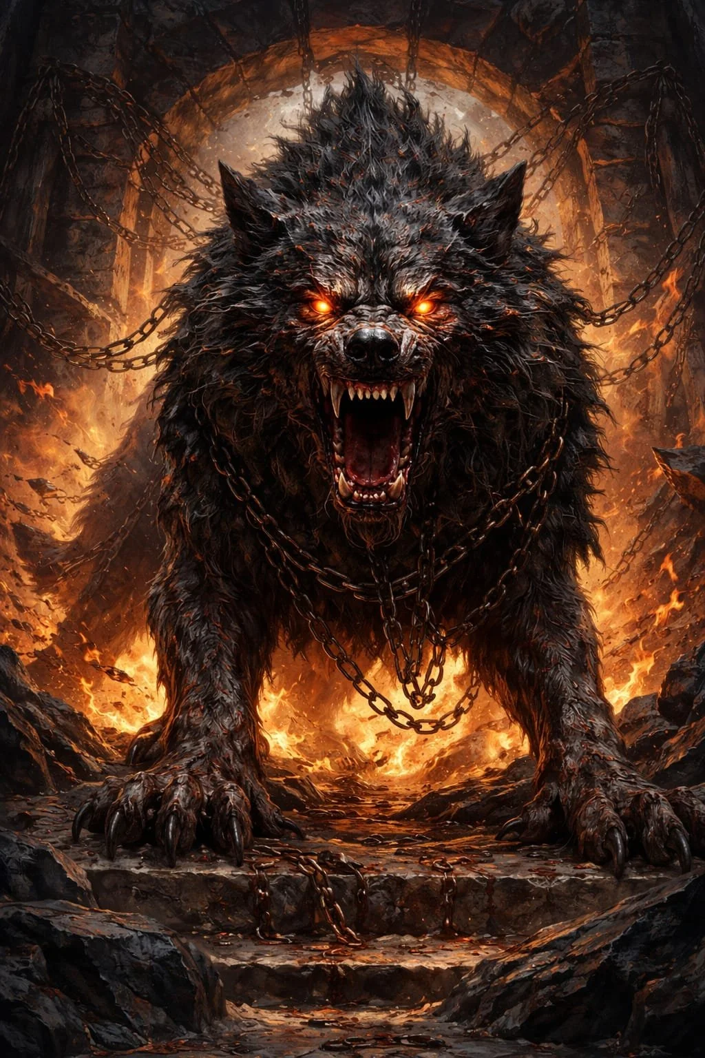 Garmr: The Hound of Hel, Death, Boundaries & Ragnarök — Wyrd & Flame