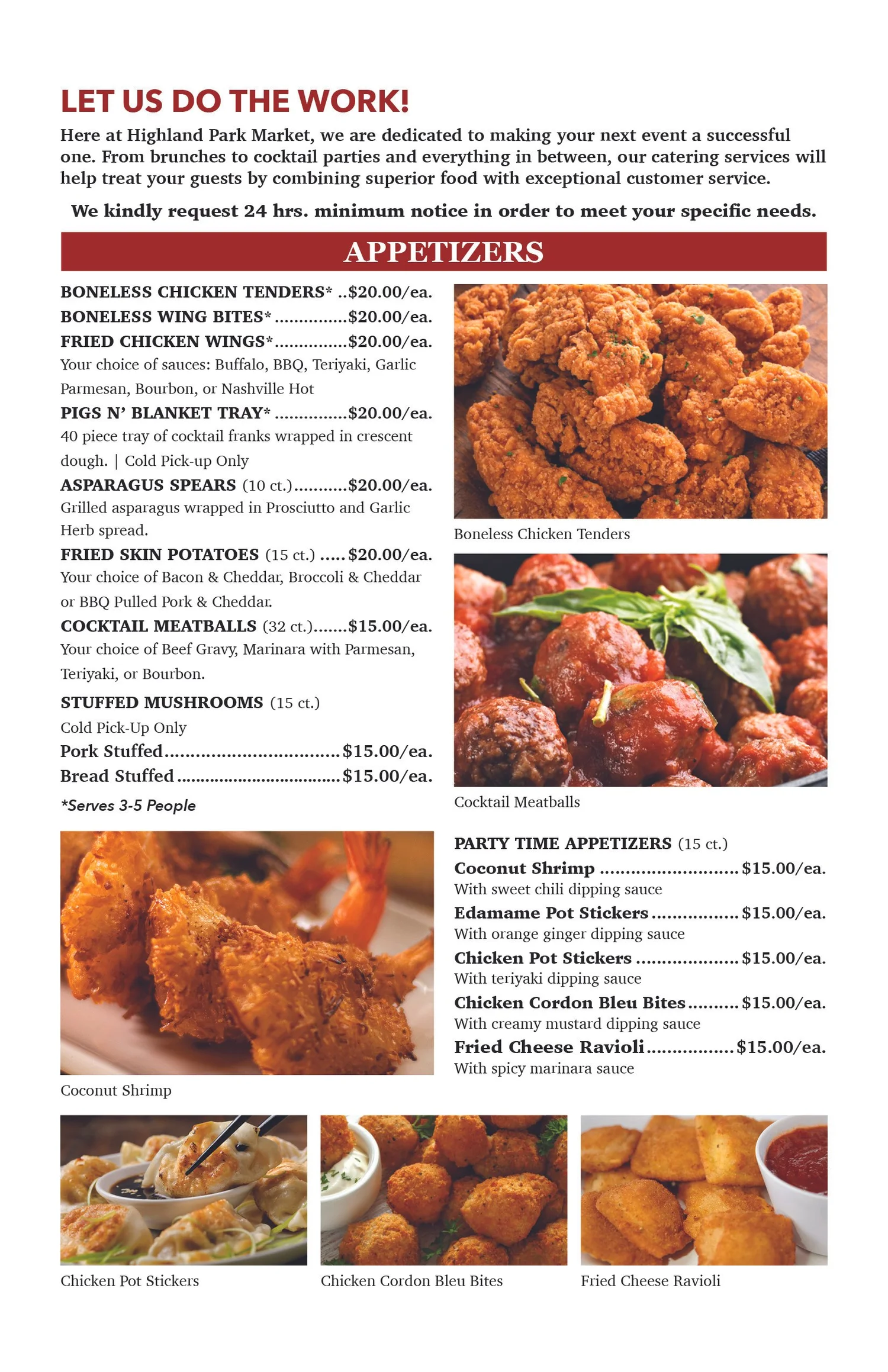 Highland Park Market | Menus — Highland Park Market