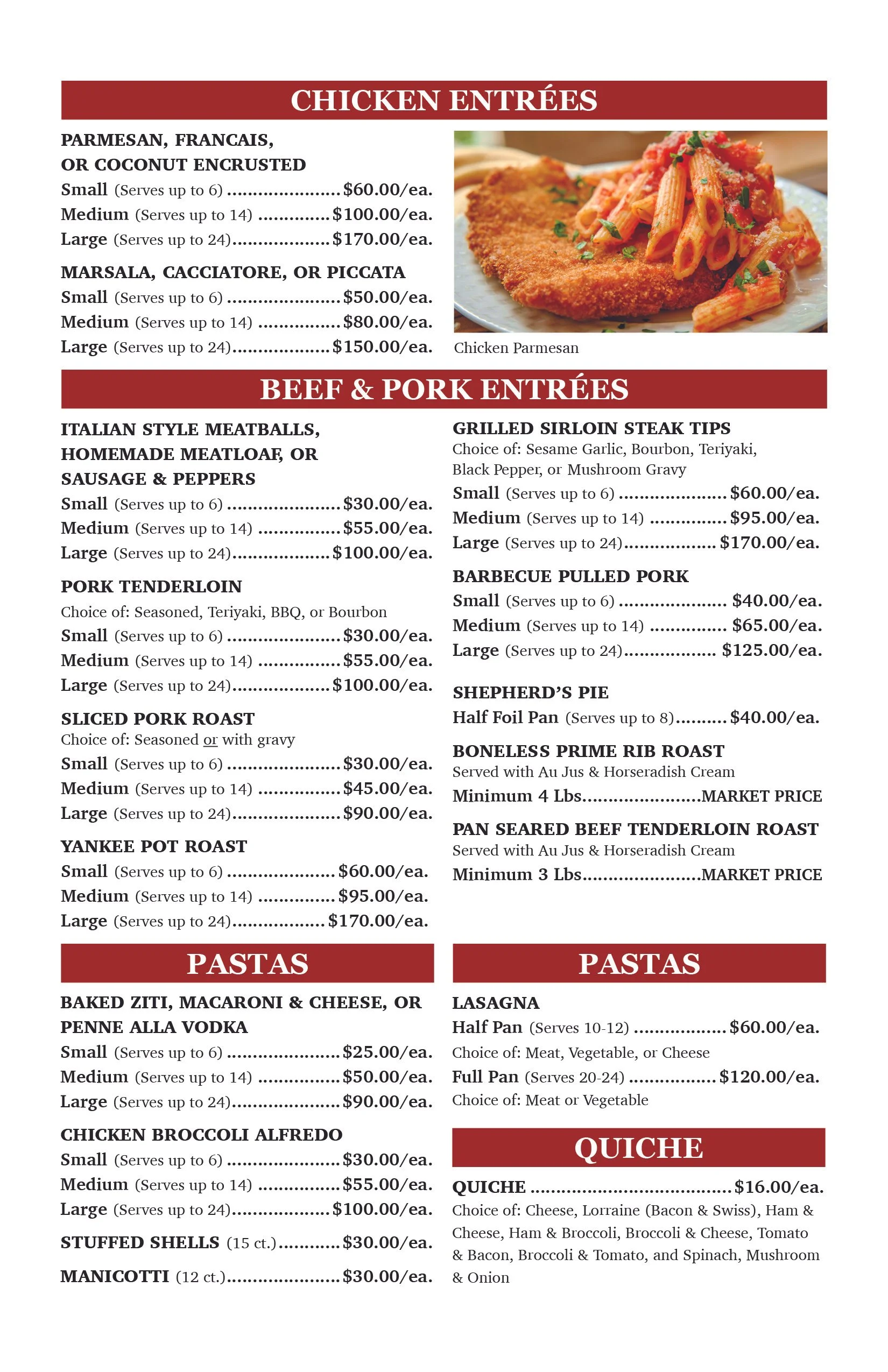 Highland Park Market | Menus — Highland Park Market