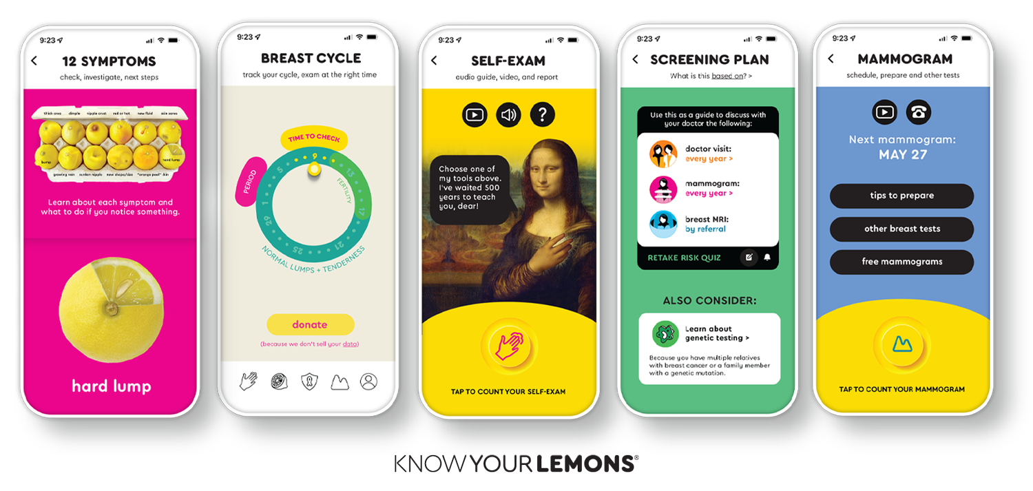Breast Cancer Self-Exam App — Know Your Lemons® for Early Detection