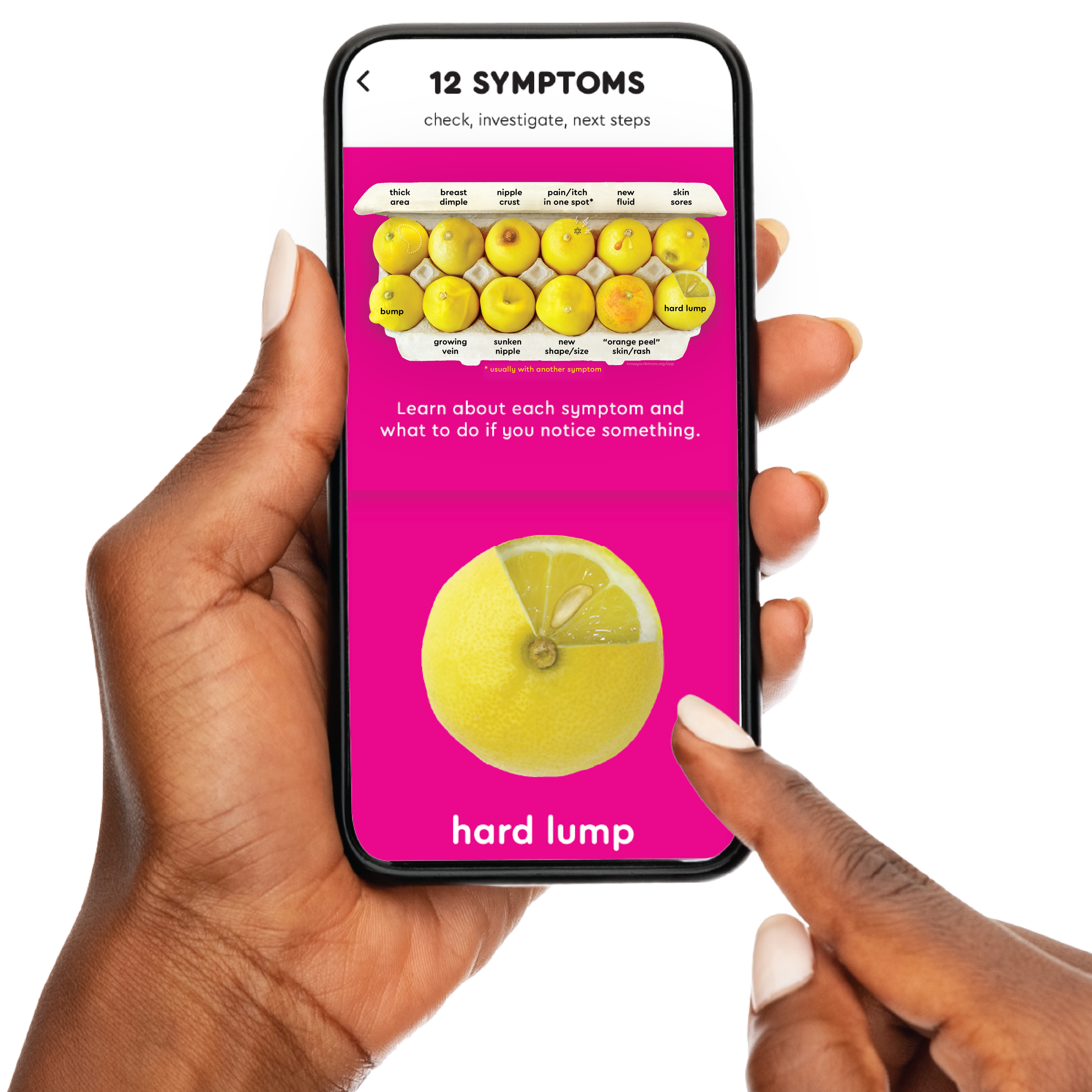 Breast Cancer Self-Exam App — Know Your Lemons® for Early Detection