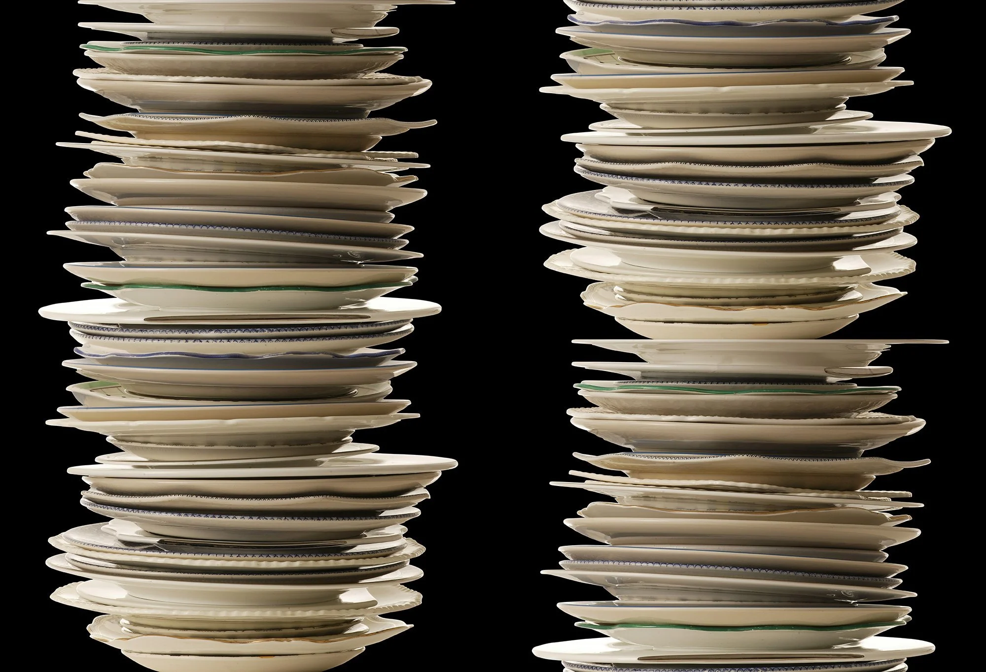 Plates - Two Stacks — Tracy Kendall Wallpaper