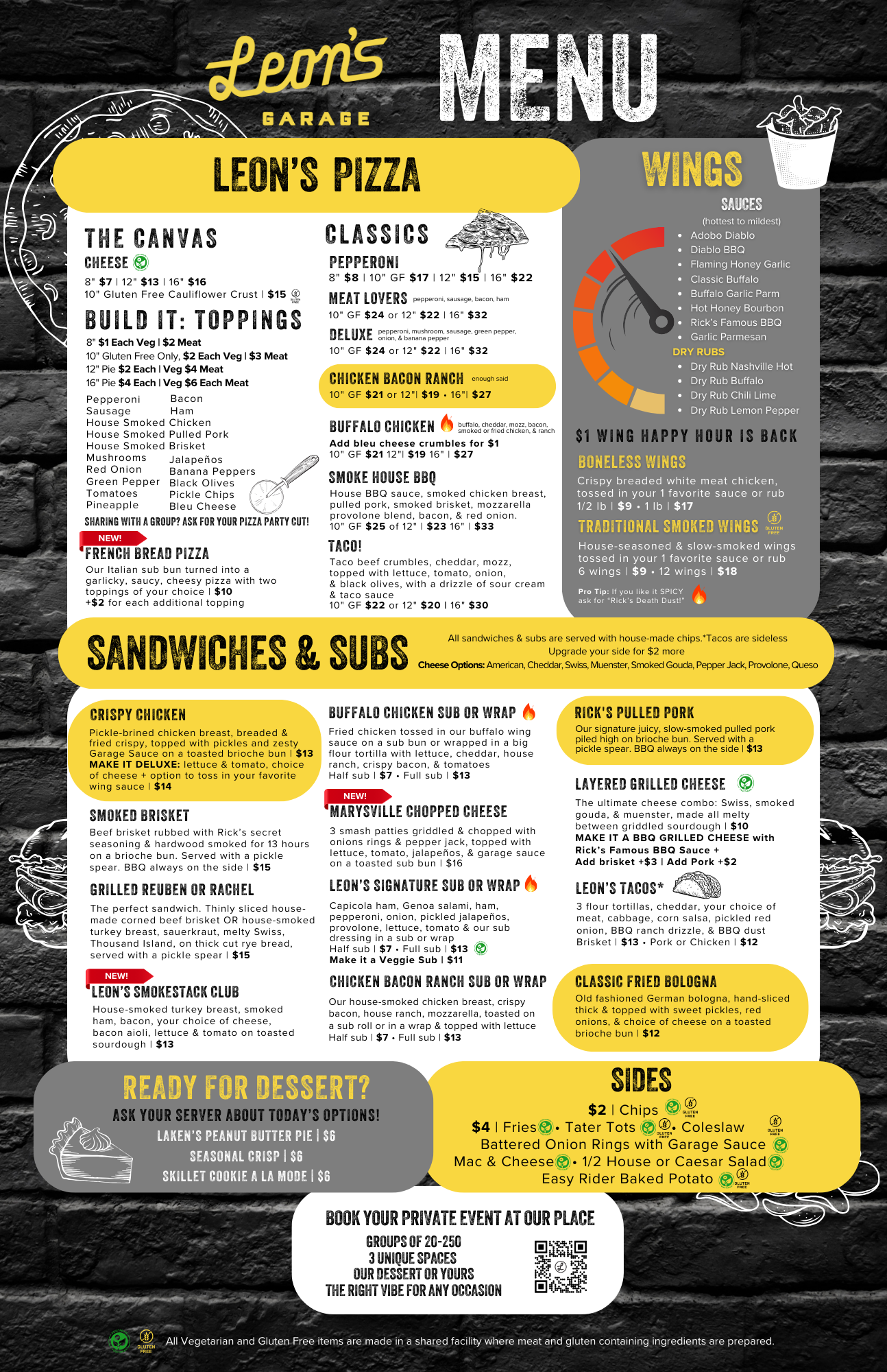 New Menu | Discover New Flavors - Order Now — Leon's Garage