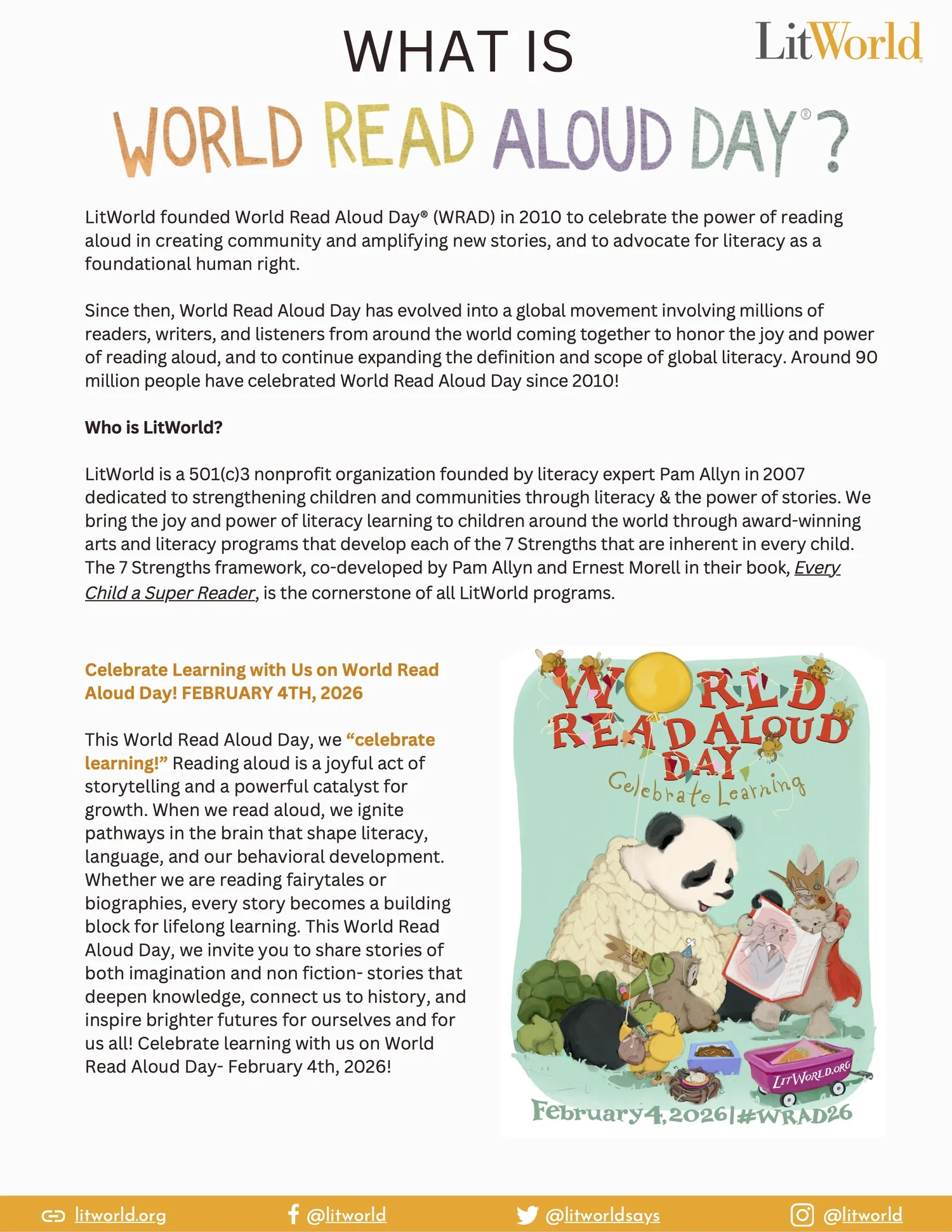 WRAD Activity Hub — LitWorld