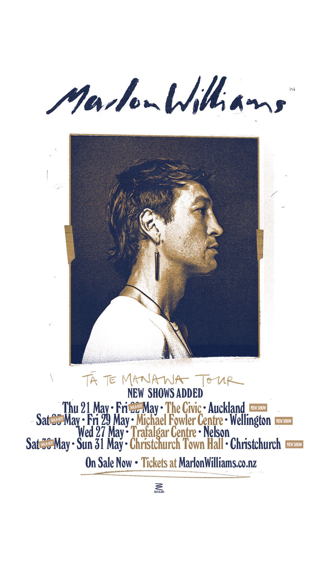 Marlon Williams - Ta Te Manawa Tour - Auckland - 21st May 2026 — Libel ...