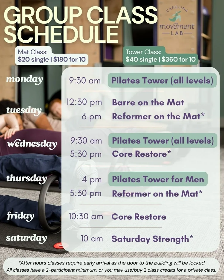 Group Classes — Carolina Movement Lab