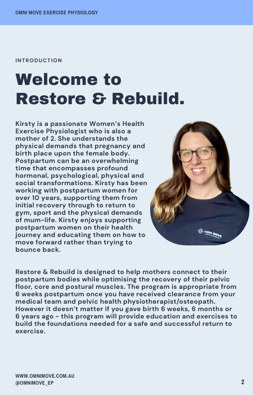 Restore & Rebuild | Postpartum Core, Pelvic Floor & Strength After ...