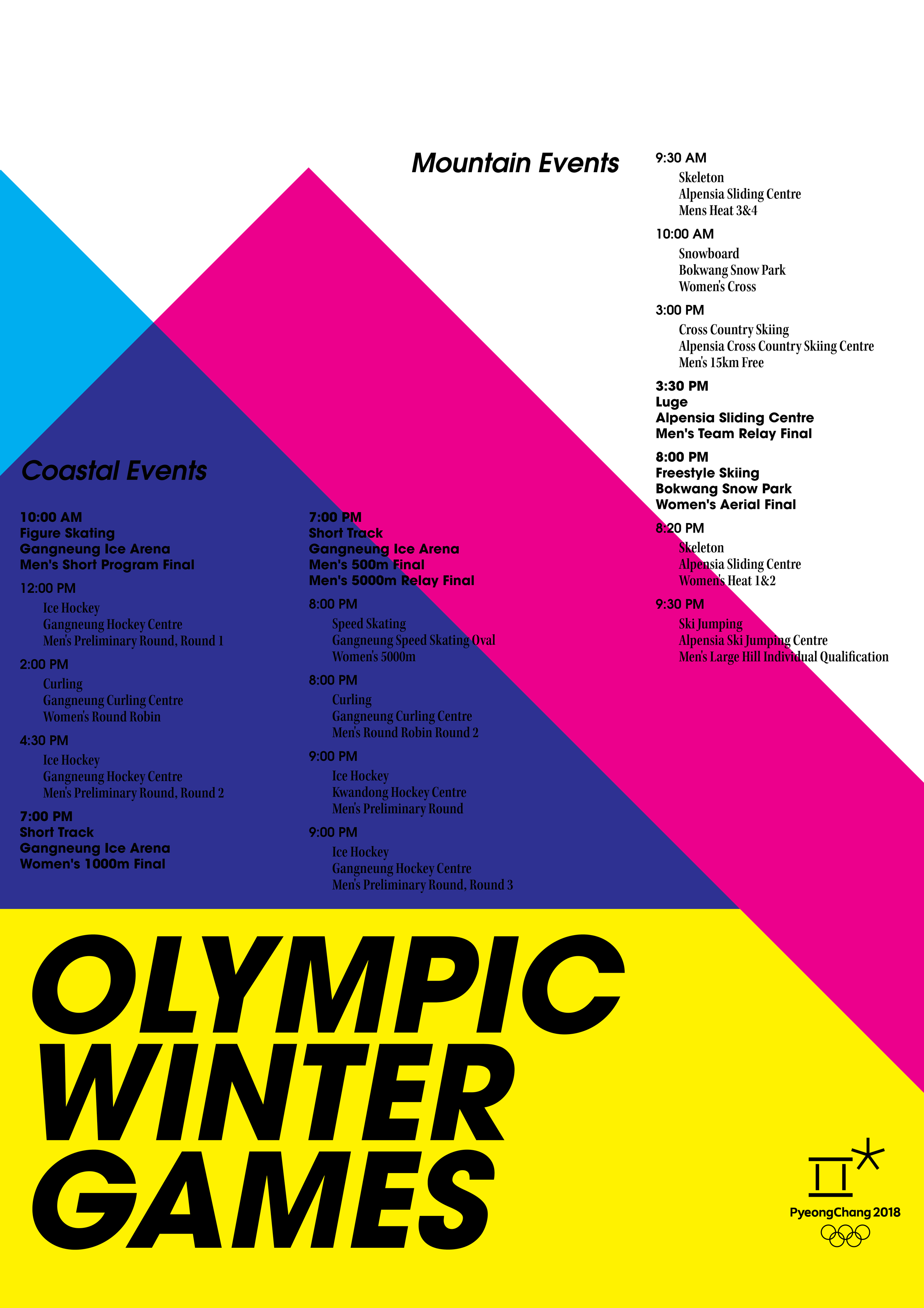 Olympic Events Poster — Max Beauregard Portfolio