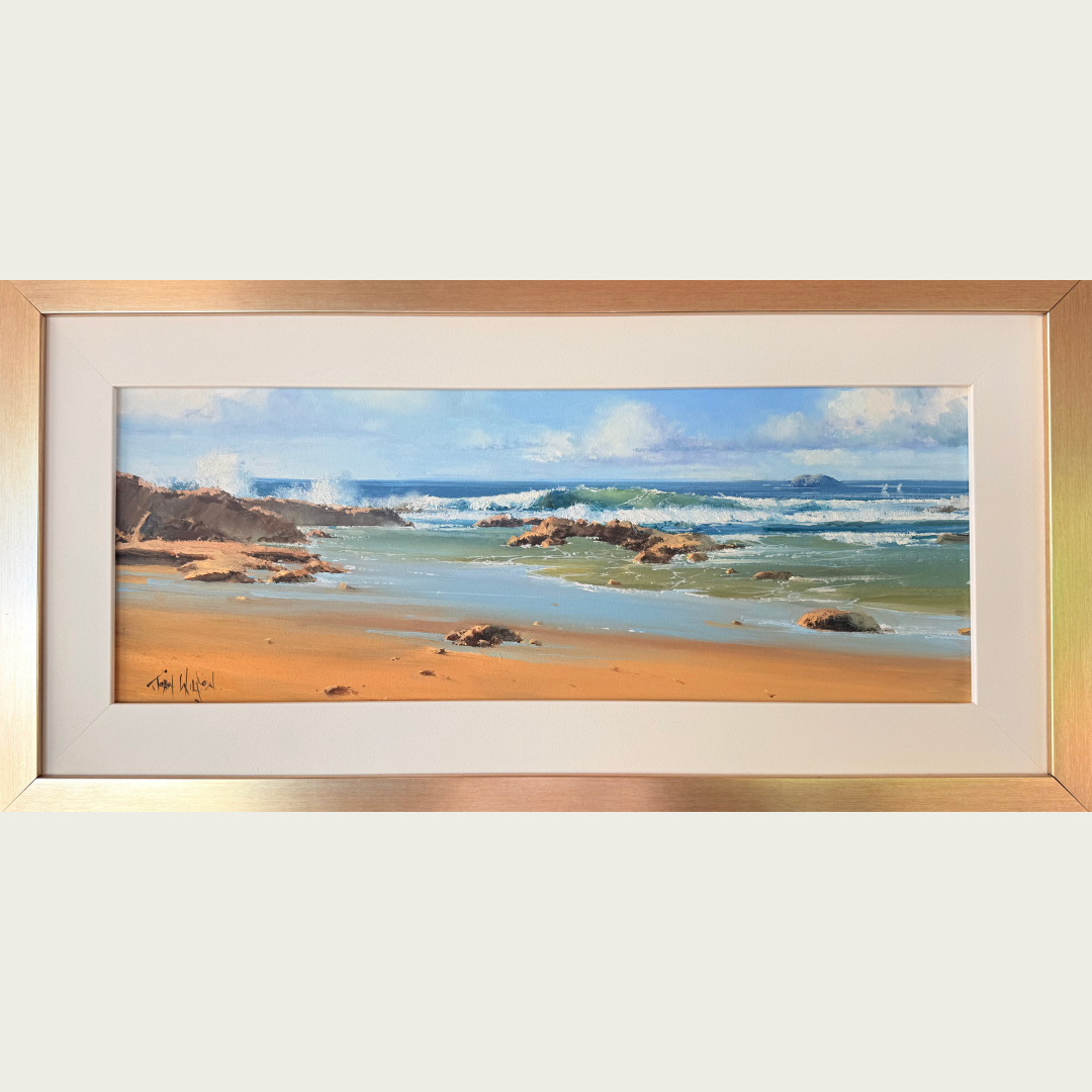 'Oxley Beach Reflections' by John Wilson — Plane Tree Gallery