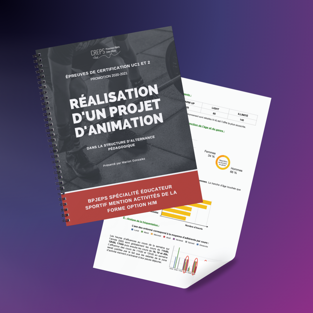 Épreuve UC 1 & 2 BPJEPS | Exemple de dossier complet et certifié