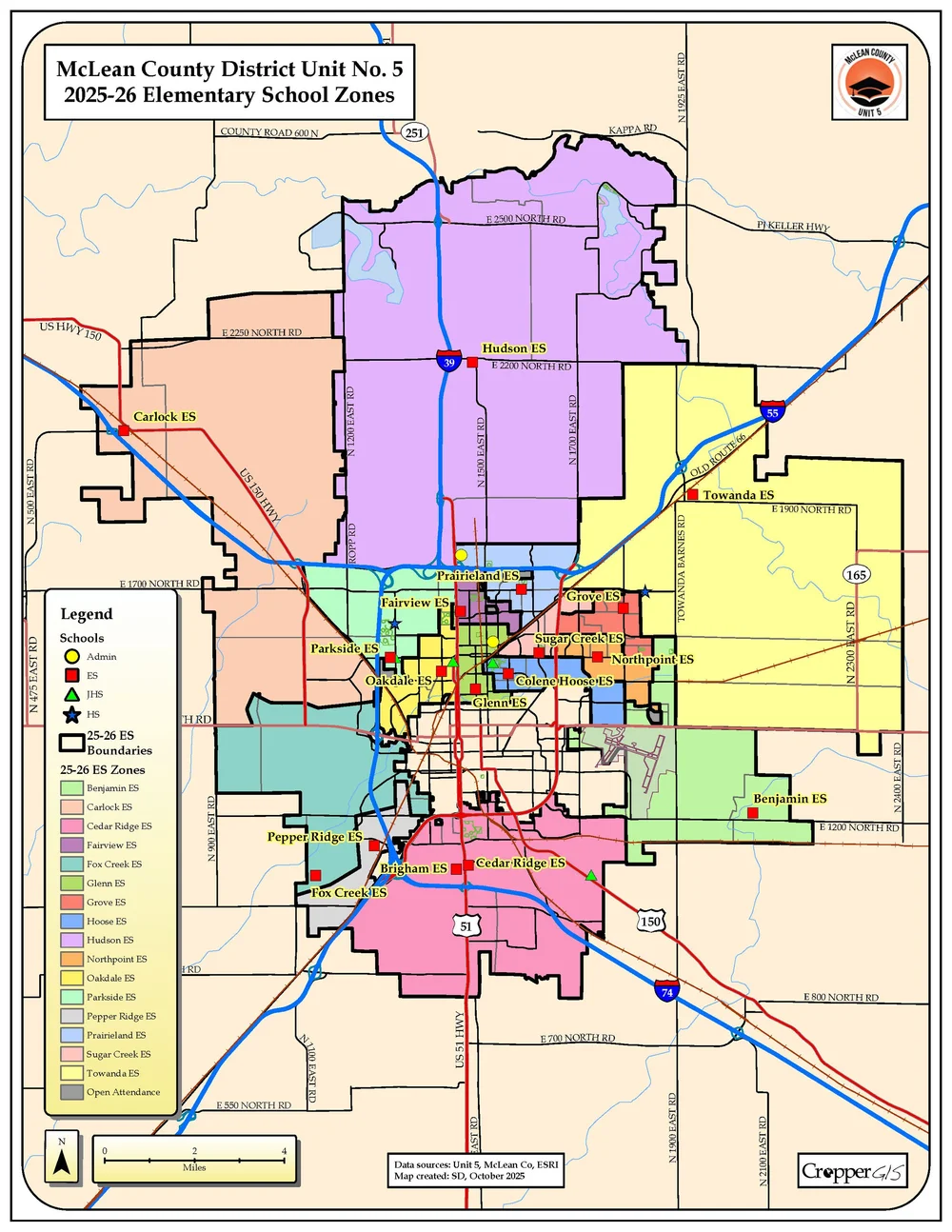 McLean County Unit District No. 5 Enrollment Planning - 2025-26