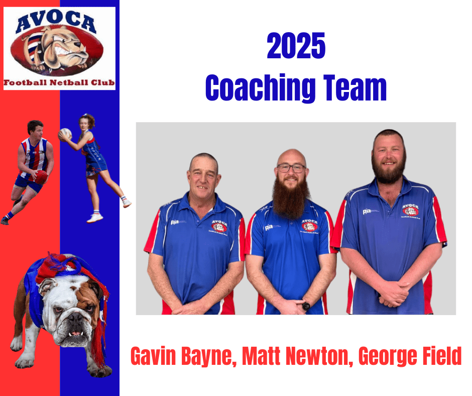 2025 Coaching Appointments — Avoca Football Netball Club