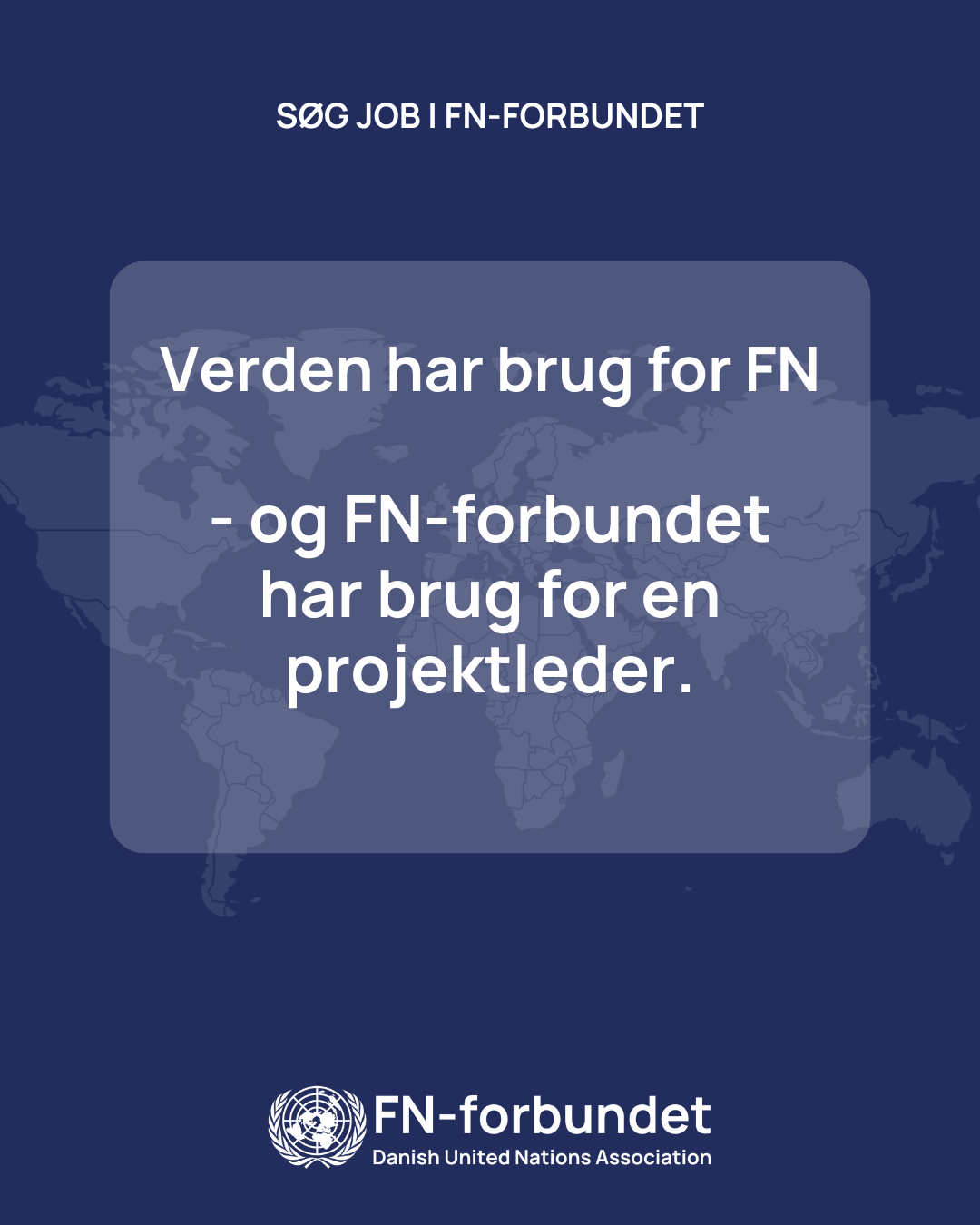 Bliv projektleder og arrangementskoordinator i FN-forbundet — FN-forbundet