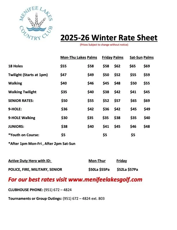 Rate Sheet | Explore, Save & Play - Discover Rates — Menifee Lakes ...