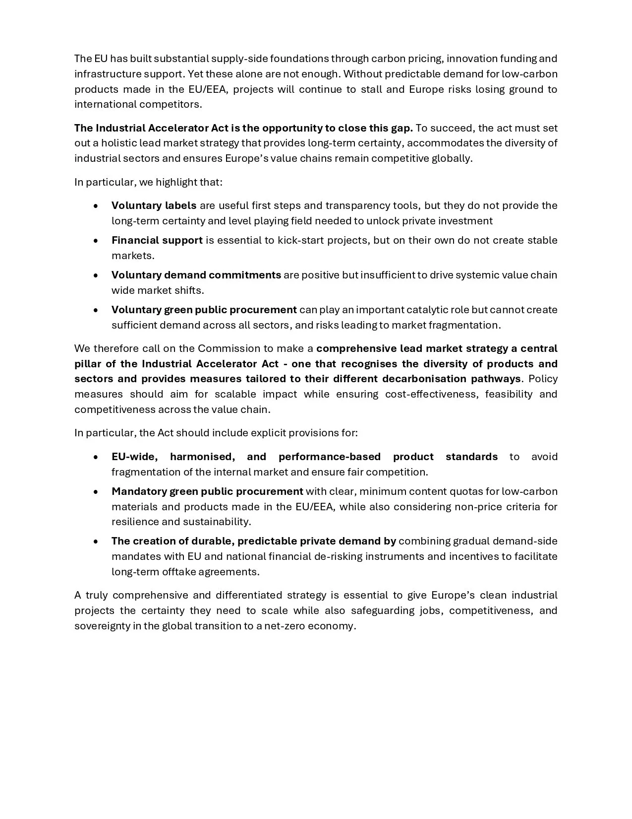 The upcoming Industrial Accelerator Act is a key opportunity to unlock ...