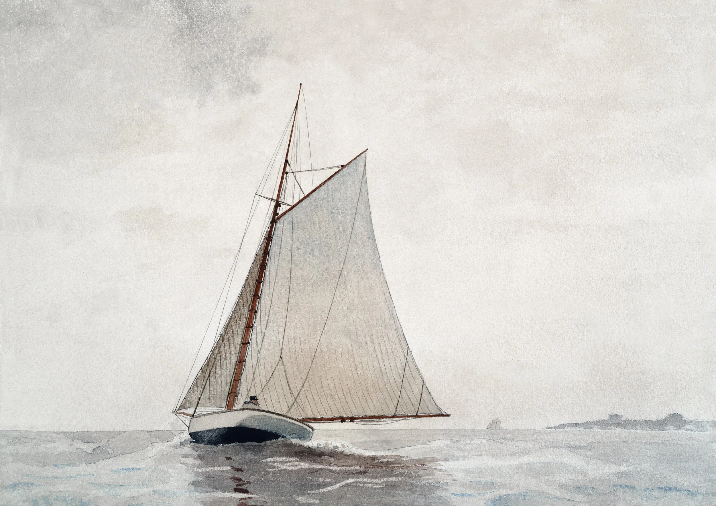 Sailing off Gloucester by Winslow Homer (1880) — Art Print House
