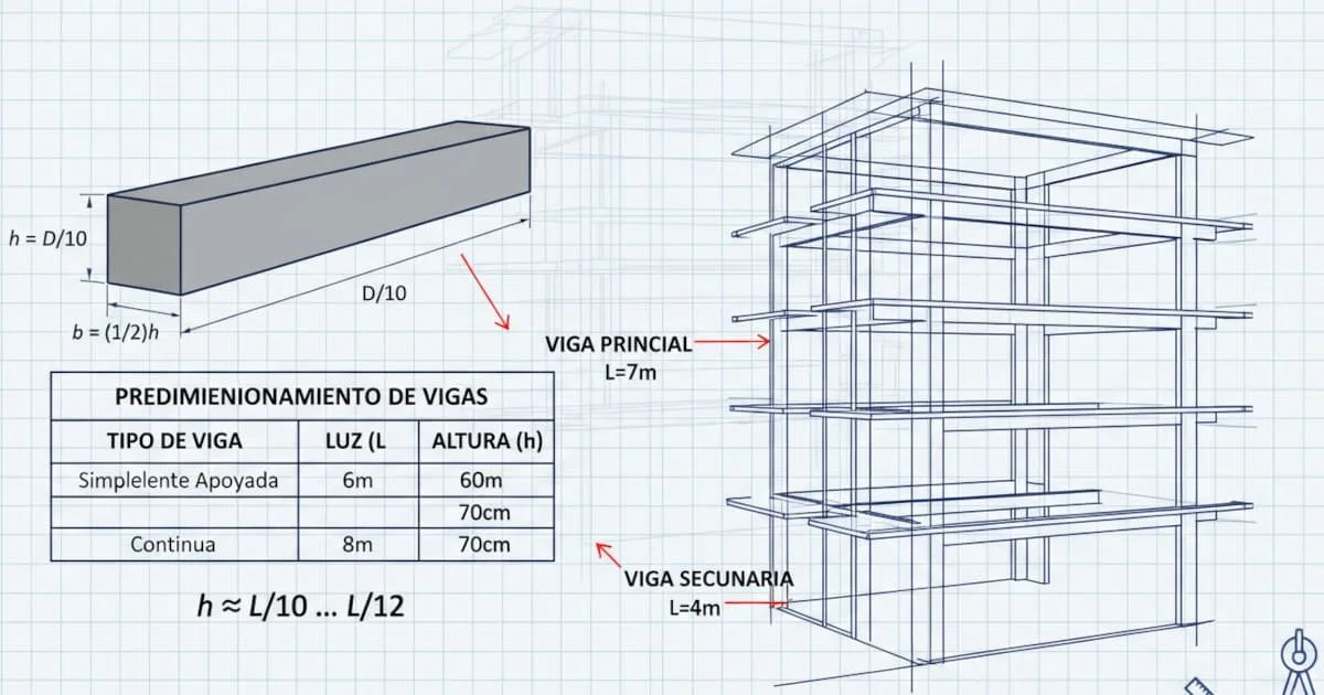 Predimensionamiento de Vigas: La Metodología Paso a Paso