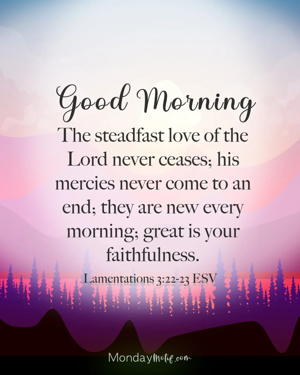 Bible Verses and Blessings for Your Morning - A Fresh Start — Monday Motif
