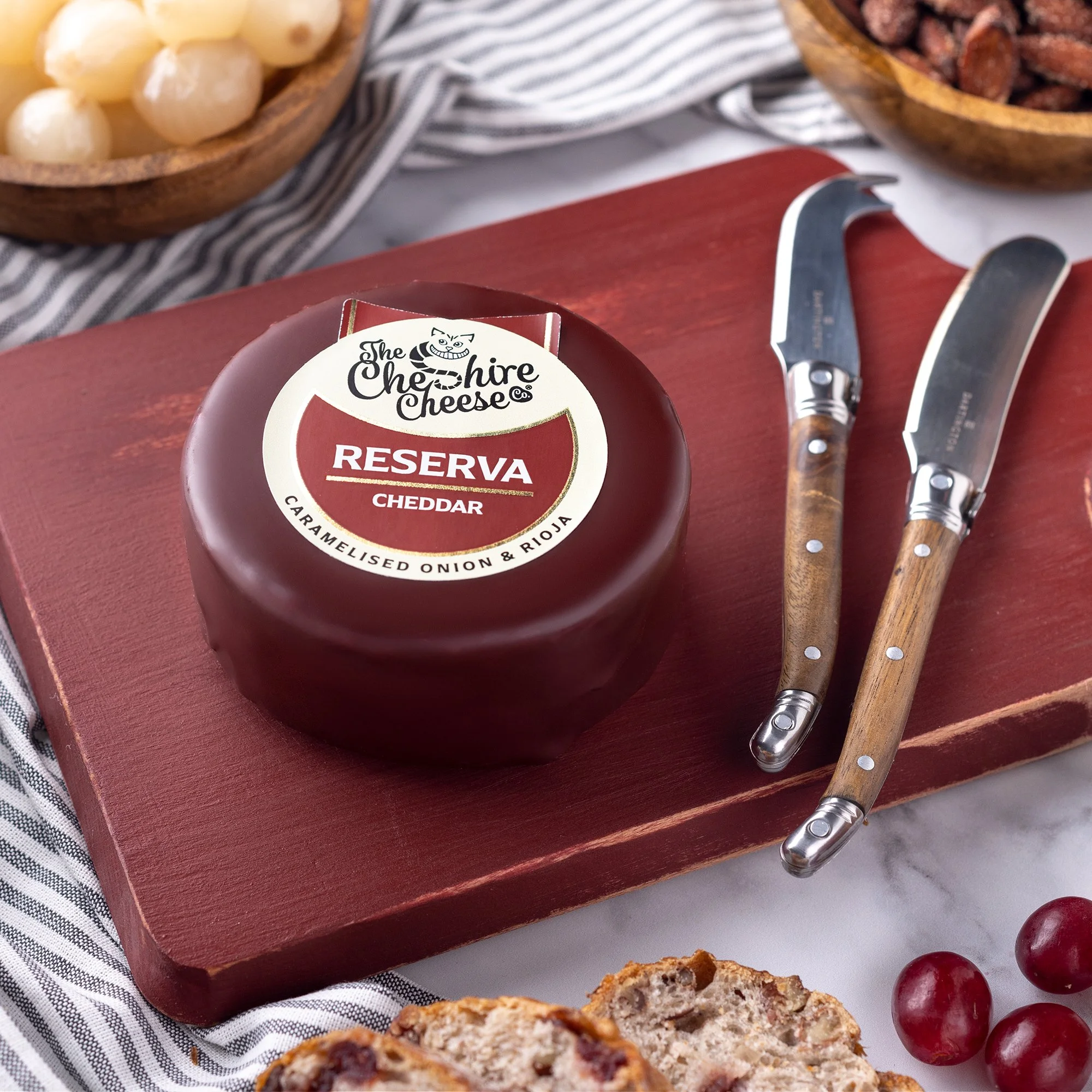 Reserva - Caramelised Onion & Rioja Cheddar Cheese - Waxed Truckle 200g ...