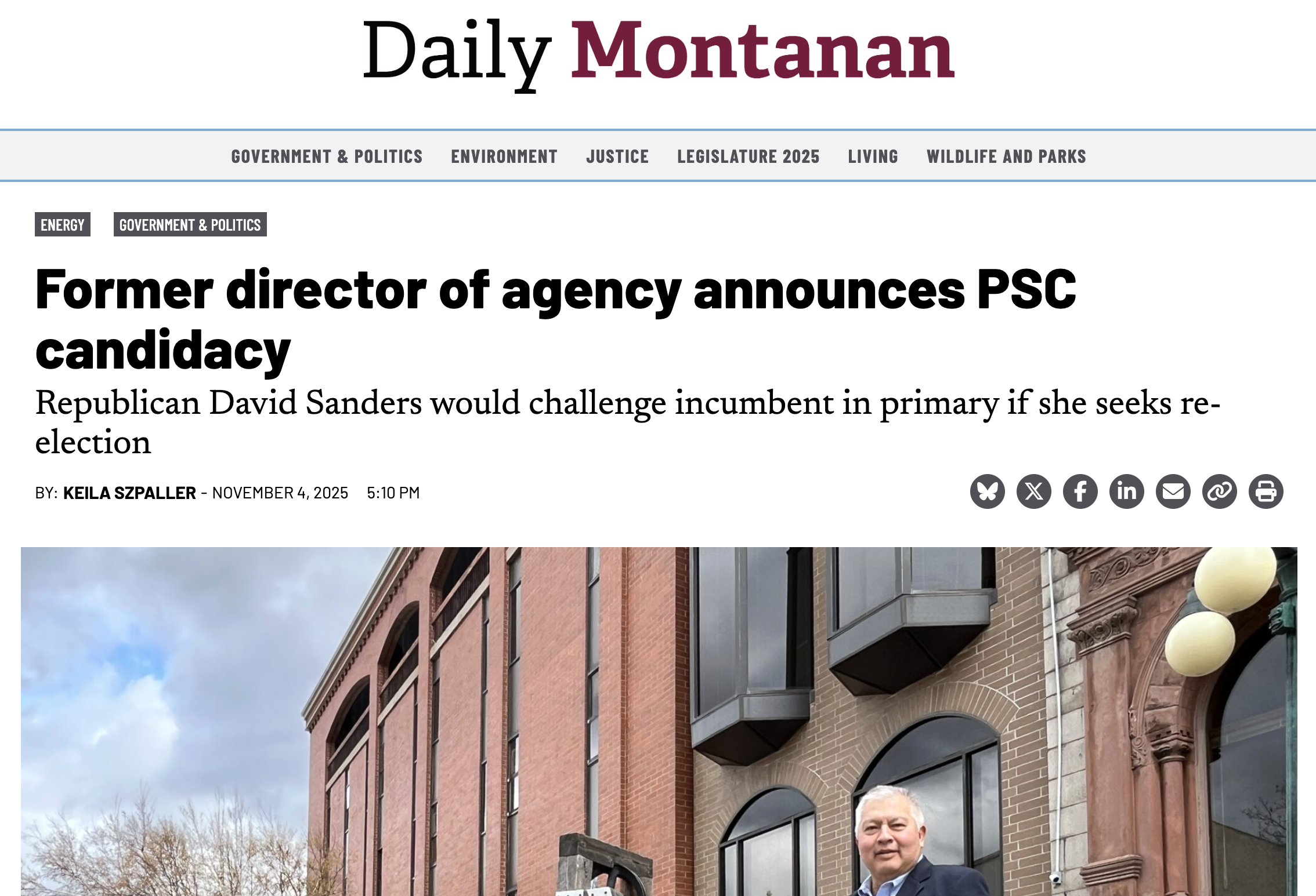 David Sanders for Montana's Public Service Commission