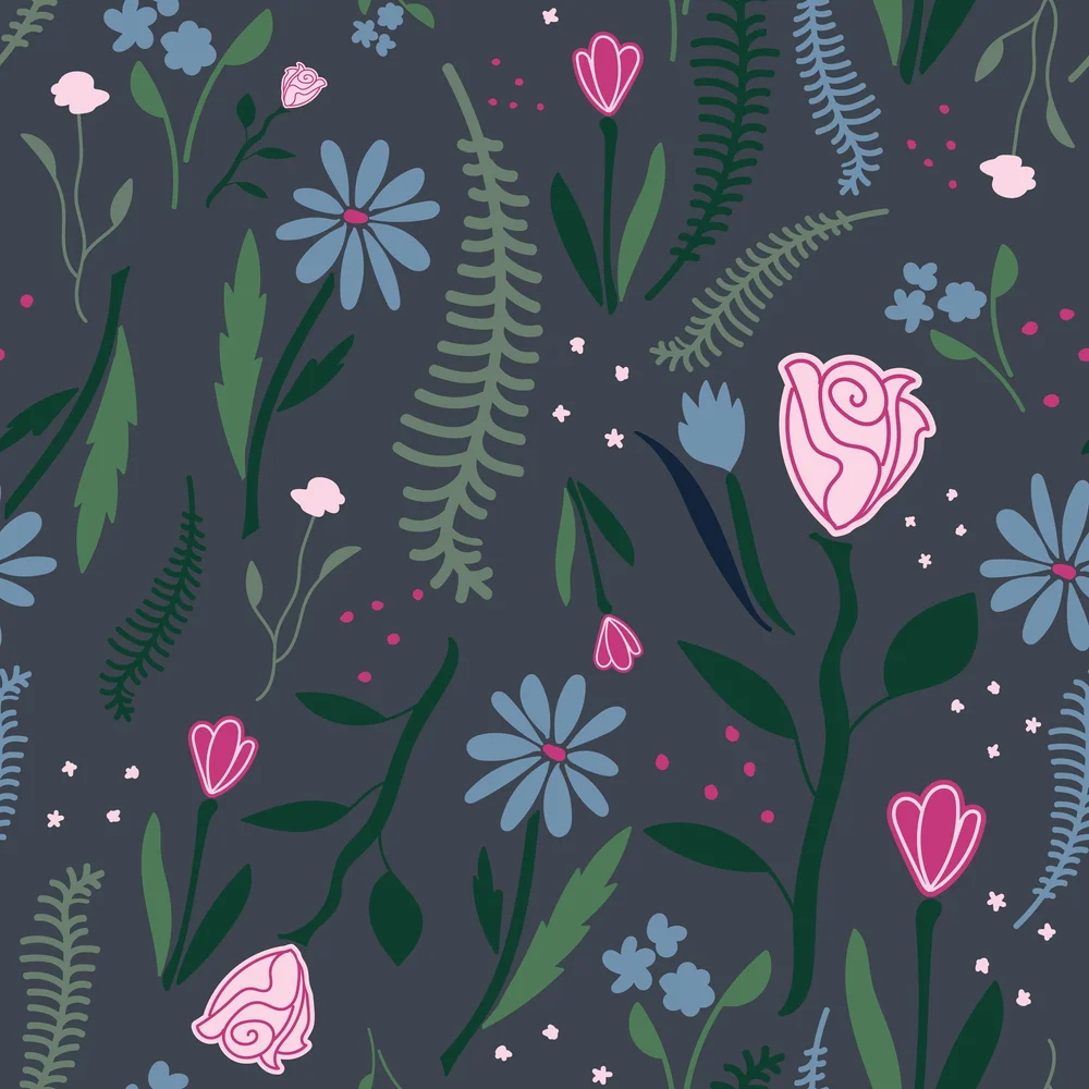 Deep Bloom | Denise Lynn Design Floral Pattern — Denise Lynn Design