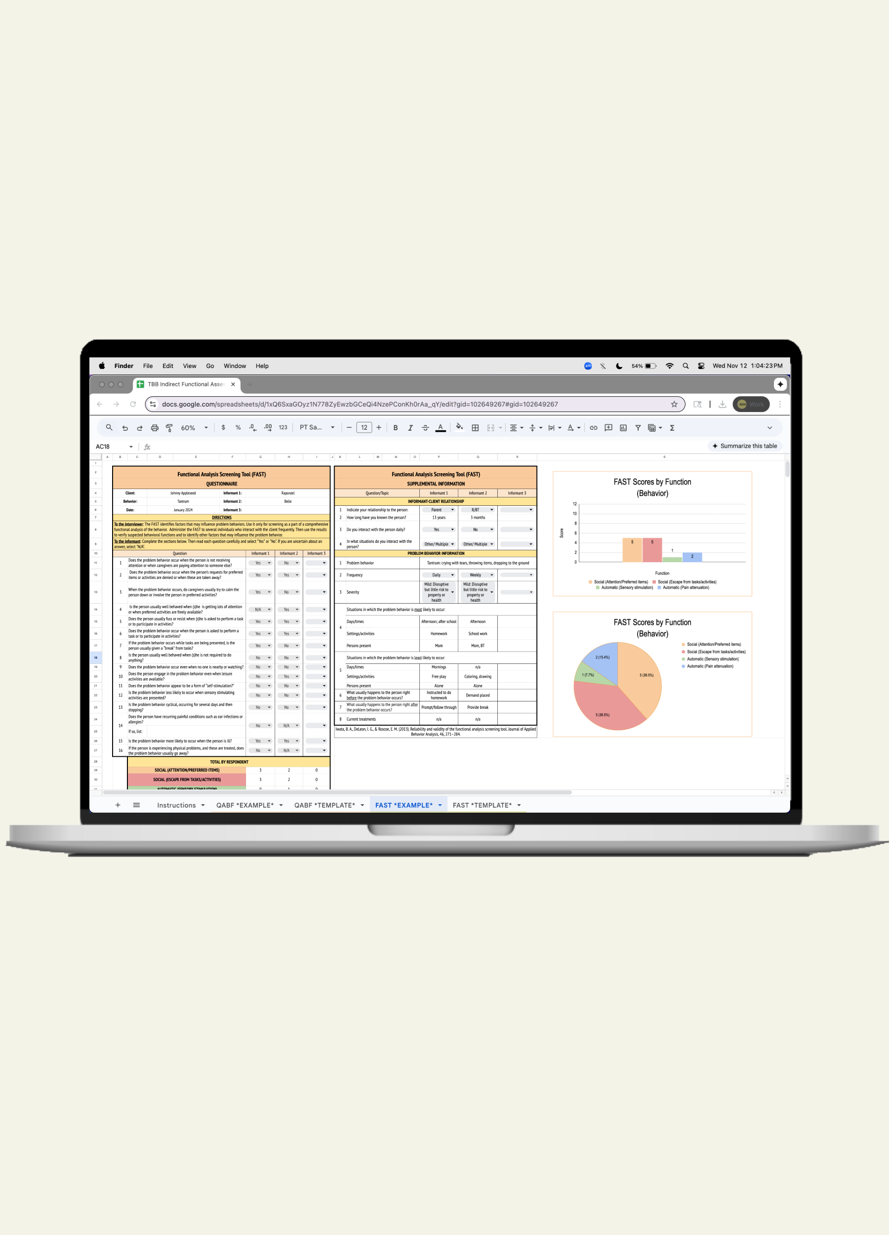 Indirect Functional Assessment Tool — The Behavior Brain