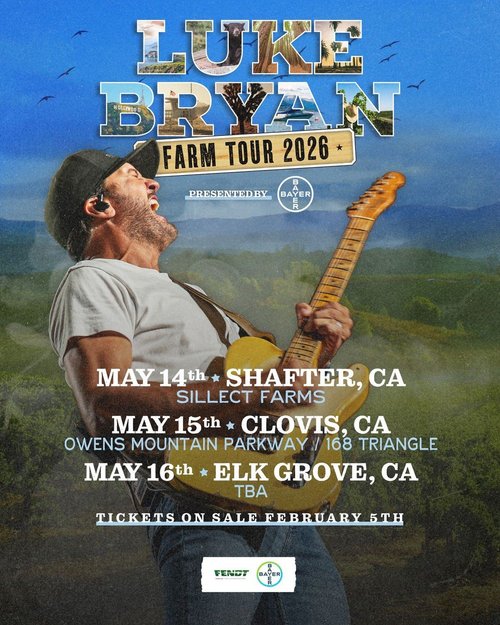 Luke Bryan Farm Tour 2026 | Clovis & Fresno, CA | May 15 — FRESNO NOW