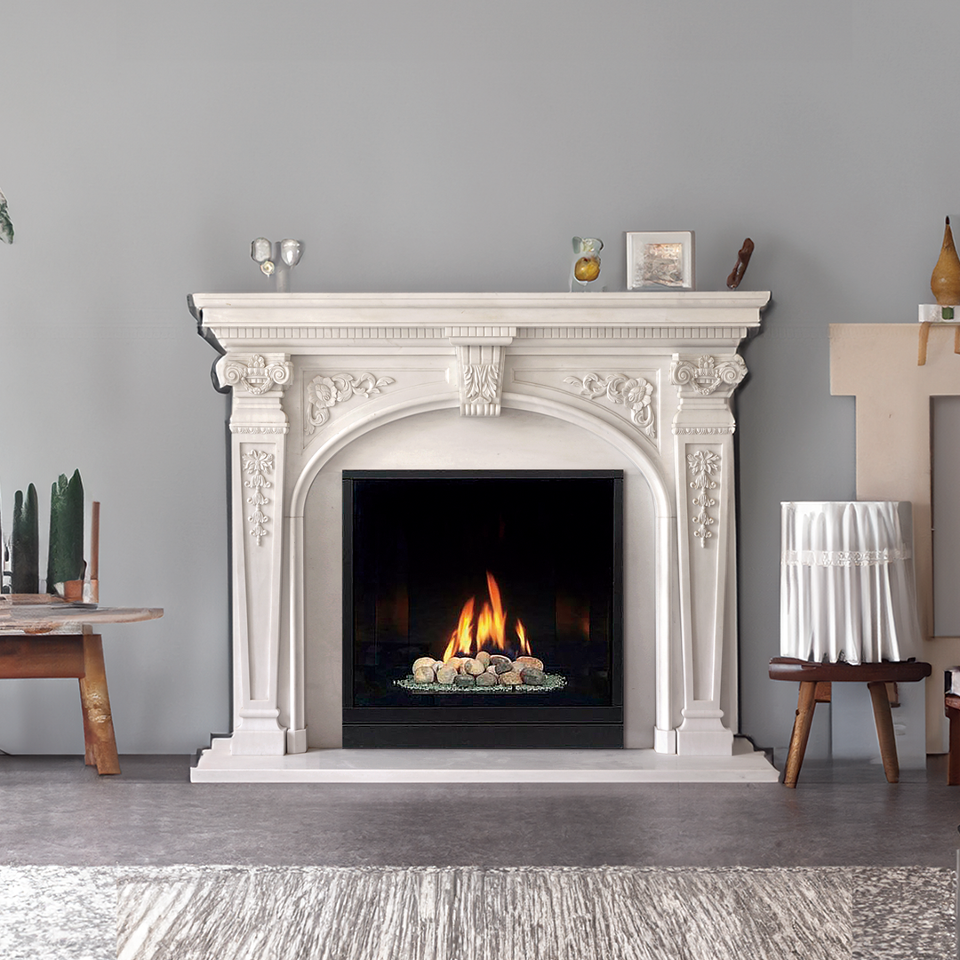 Athena Stone Mantel | Elegant Fireplace by Cascadia Stone — Cascadia ...