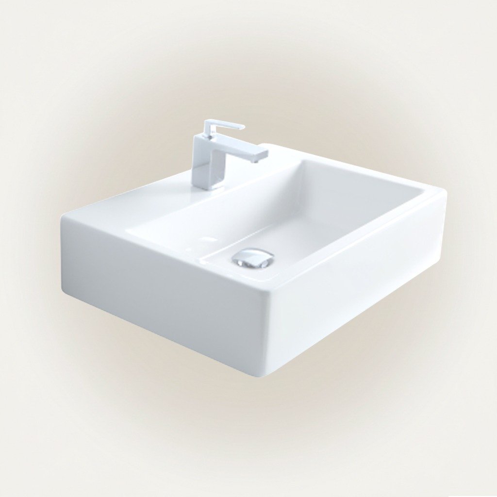 Rectangular Ceramic Wash Basin for Bathroom - Premium Sanitary Ware ...