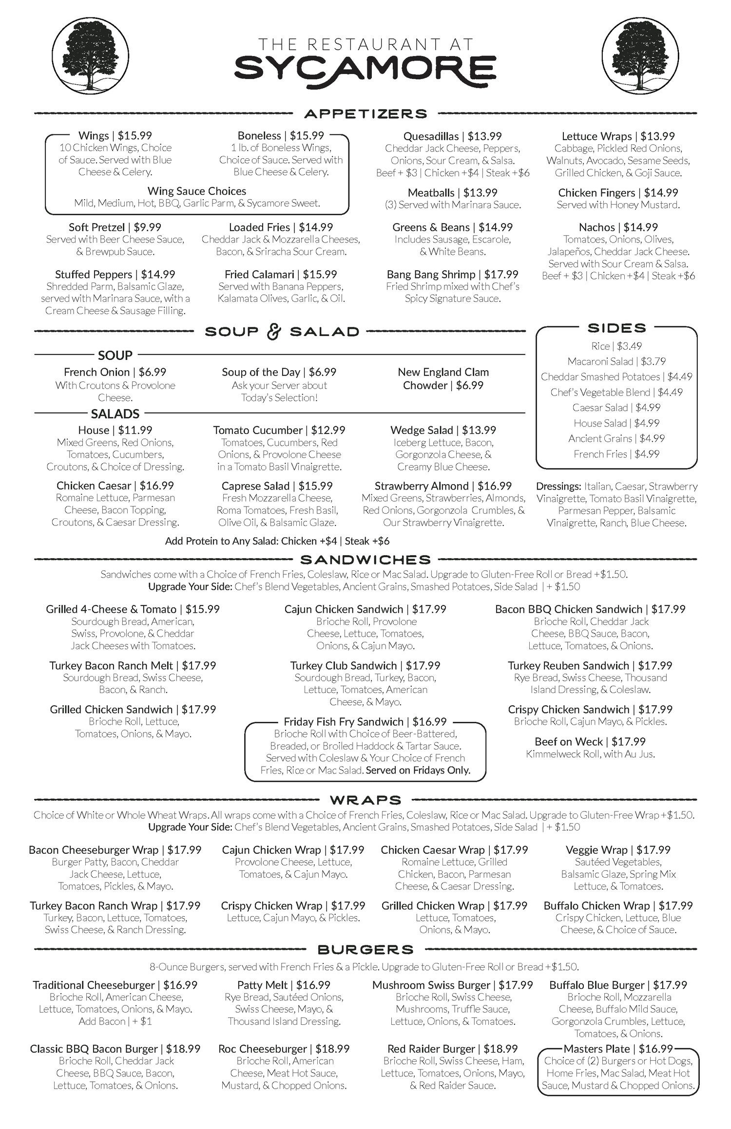 Restaurant — The Restaurant at Sycamore