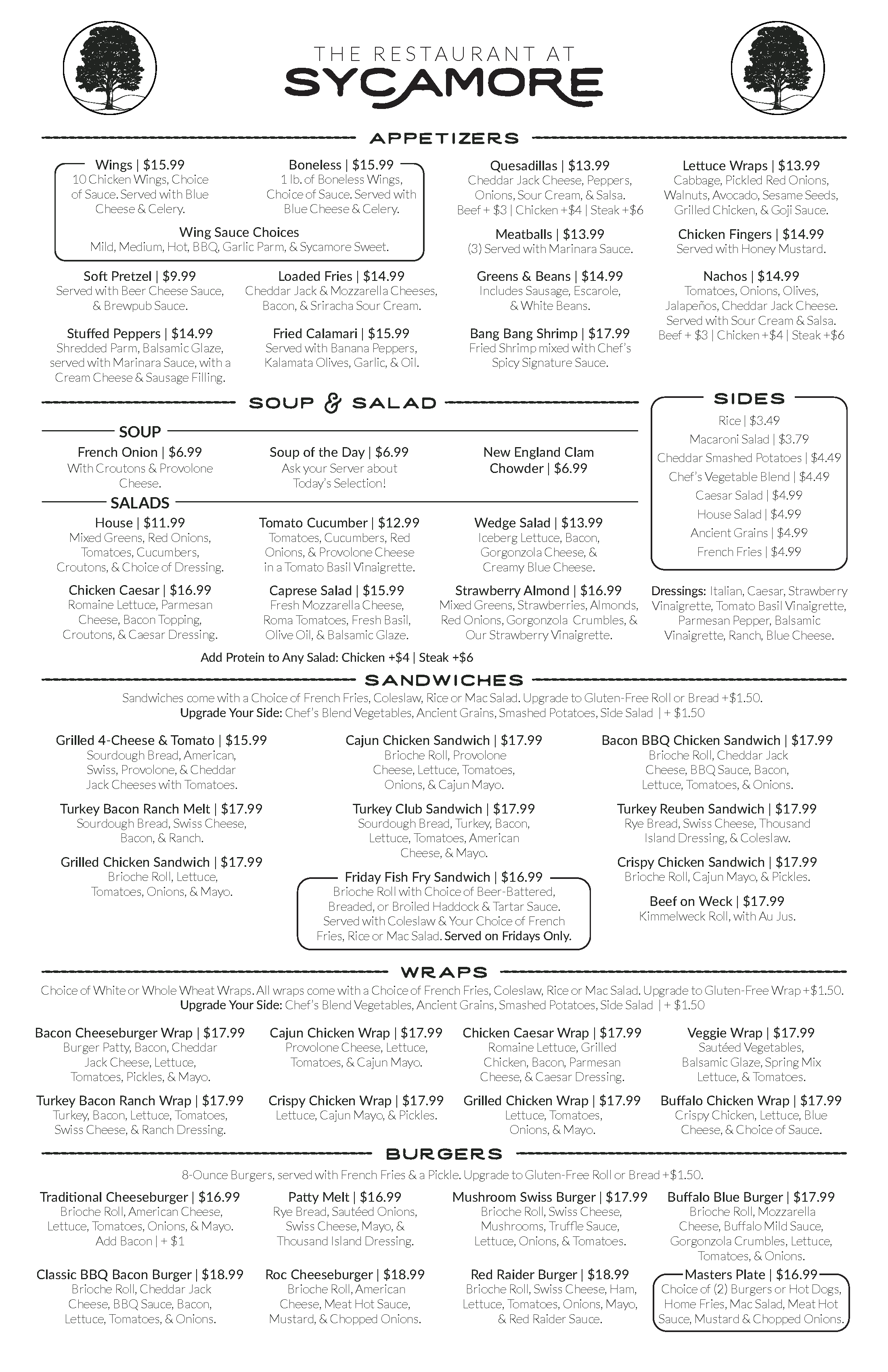 Restaurant — The Restaurant at Sycamore