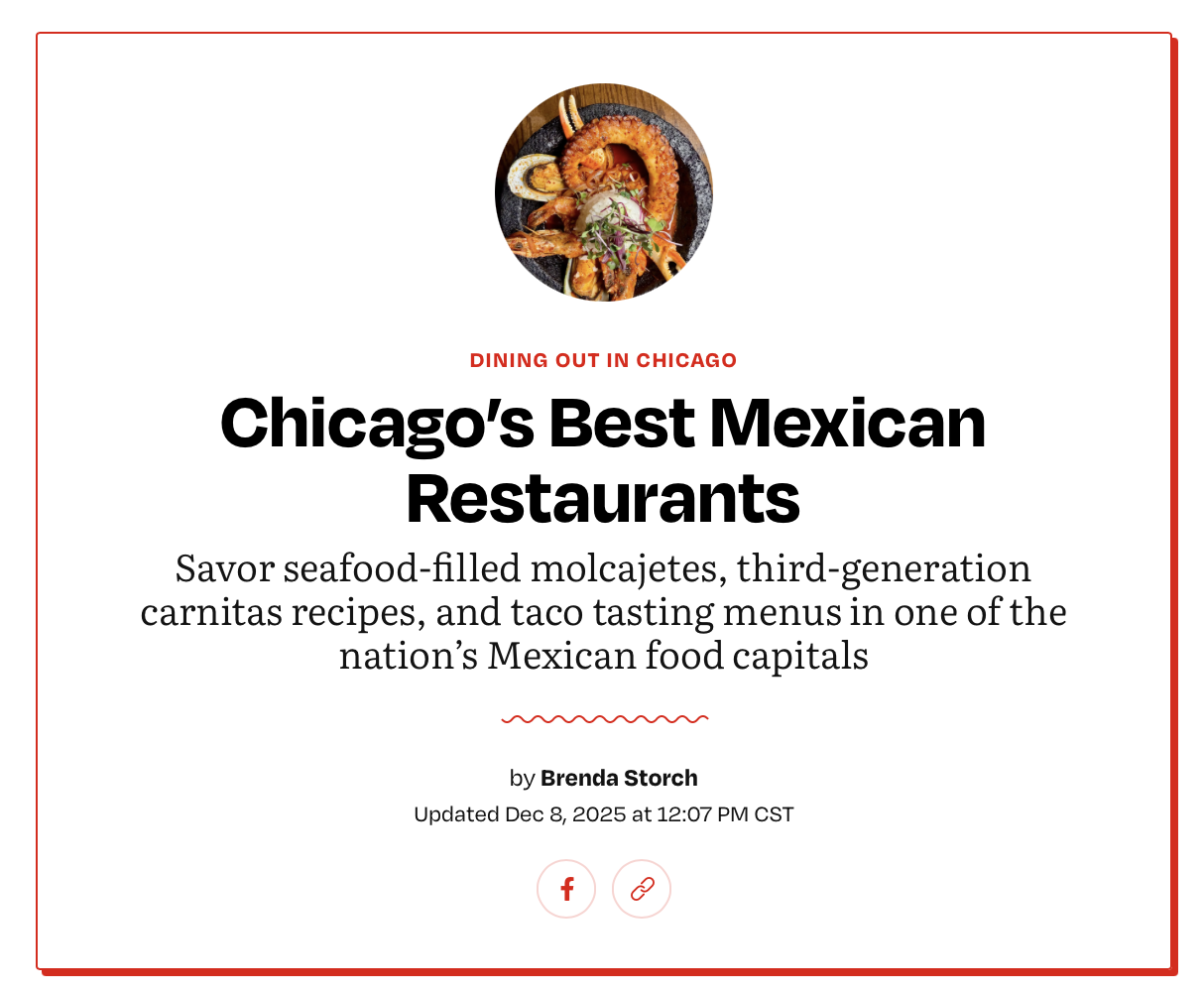 Eater Names Diego one of Chicago’s Best Mexican Restaurants — Diego Bar ...