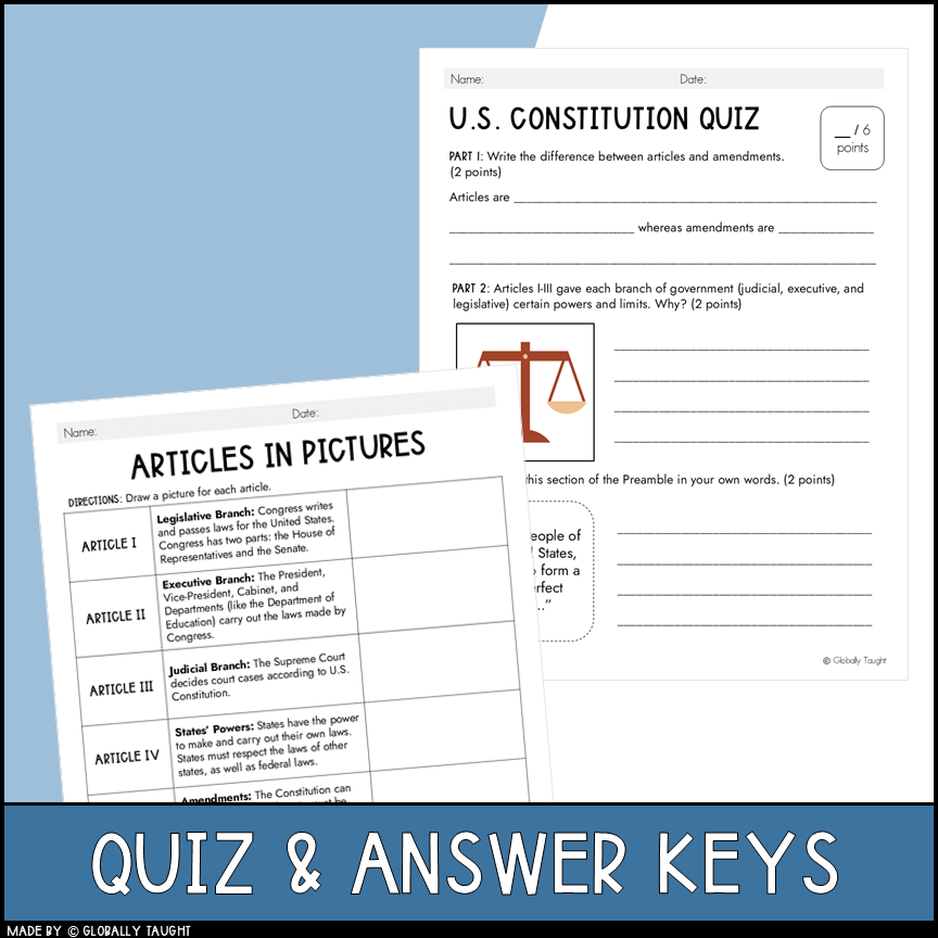 Purposes of the Preamble: Simple Explanation for Students — Globally Taught