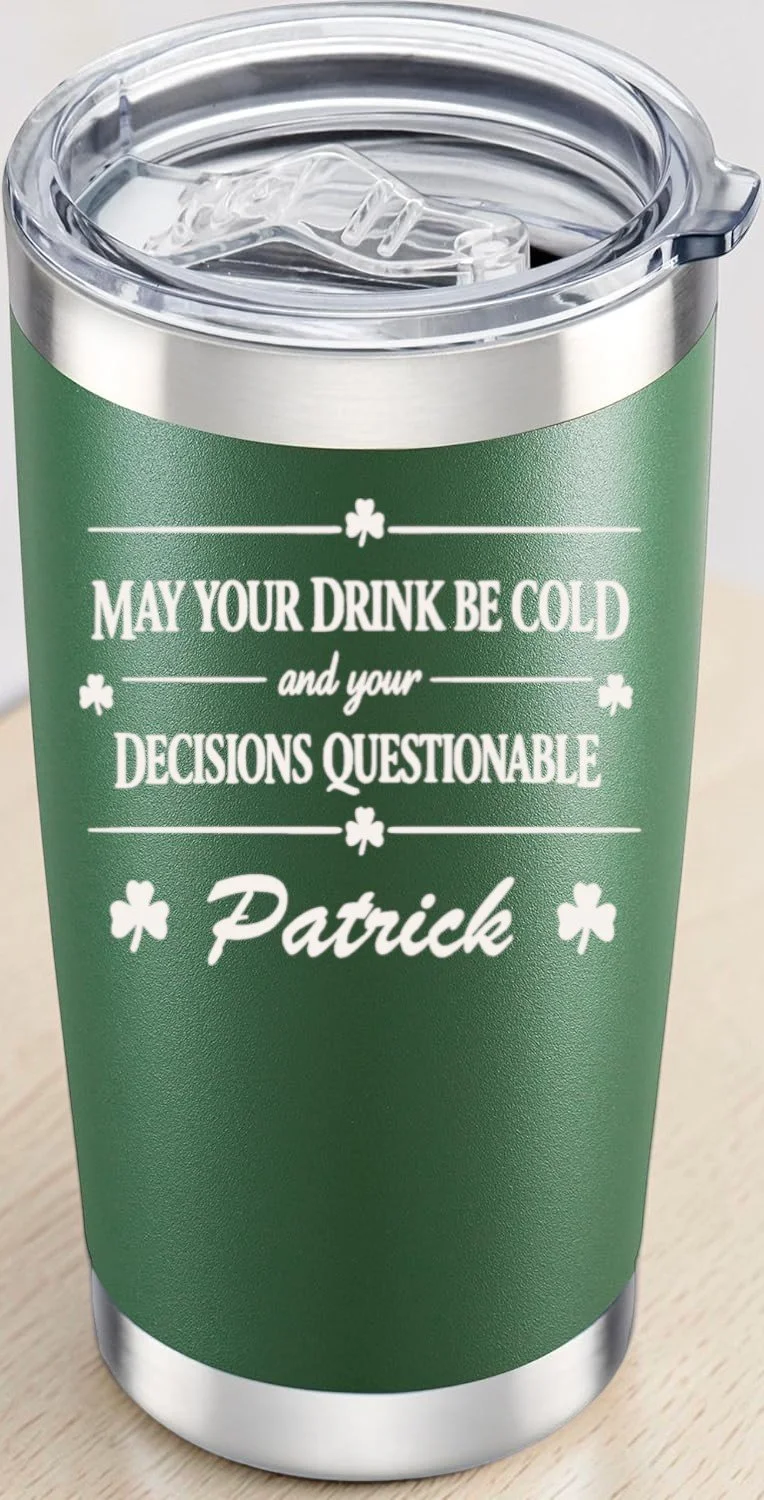 Custom Engraved 20 oz Tumbler with lid - Double Wall Vacuum Insulated ...