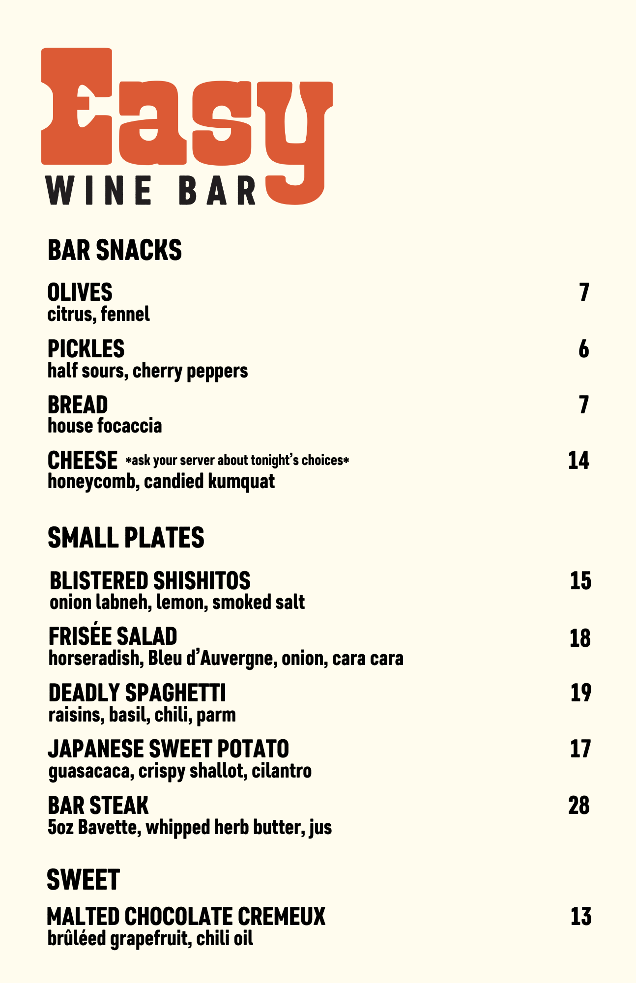 Easy Wine Bar | Take it Easy