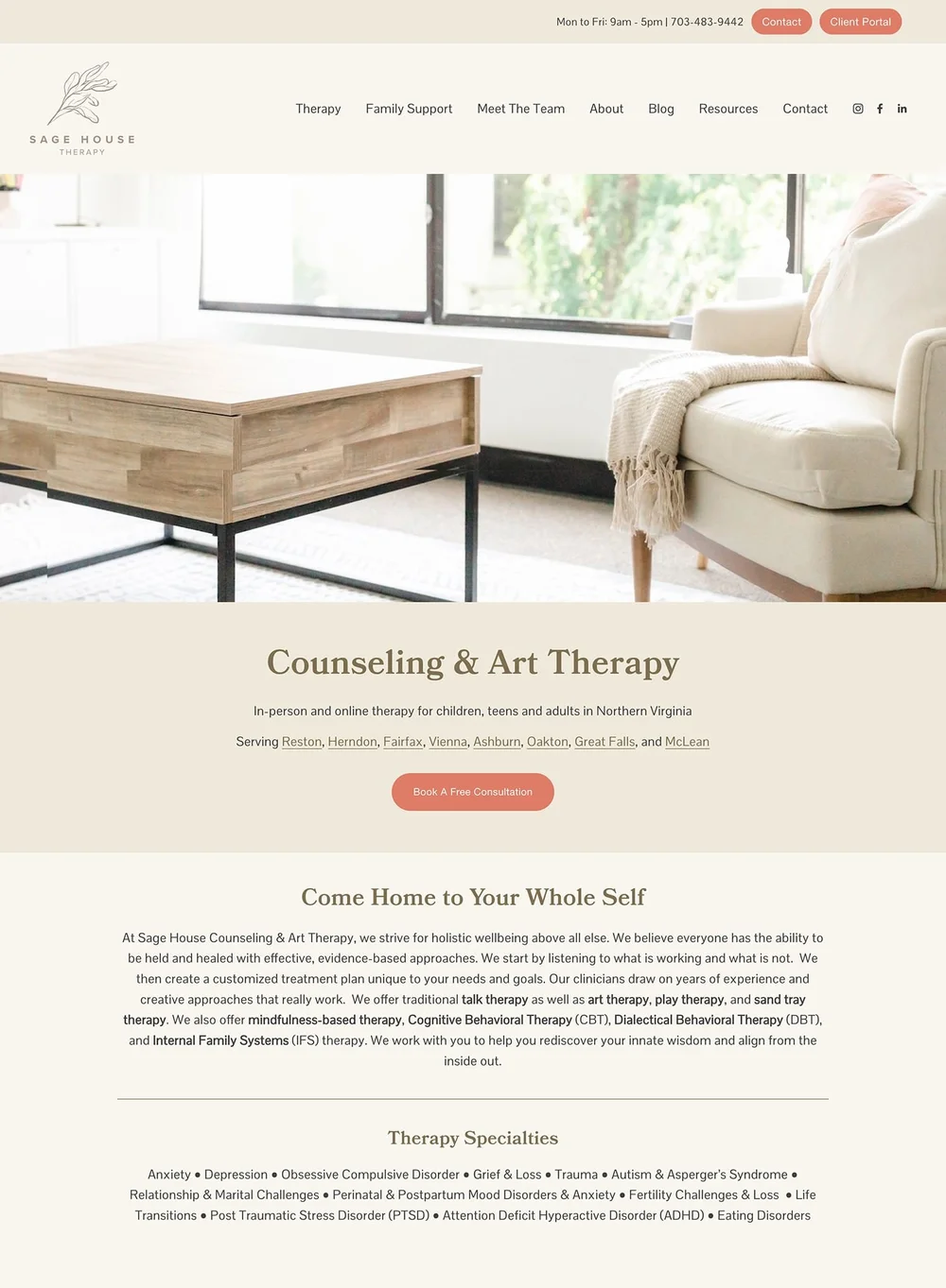 Therapist website design inspiration: 6 Beautiful Squarespace examples ...