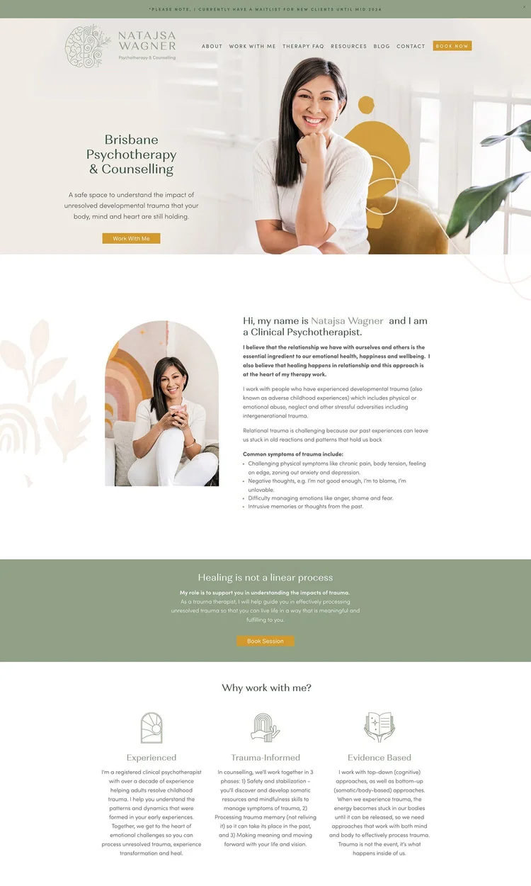 Therapist website design inspiration: 6 Beautiful Squarespace examples ...