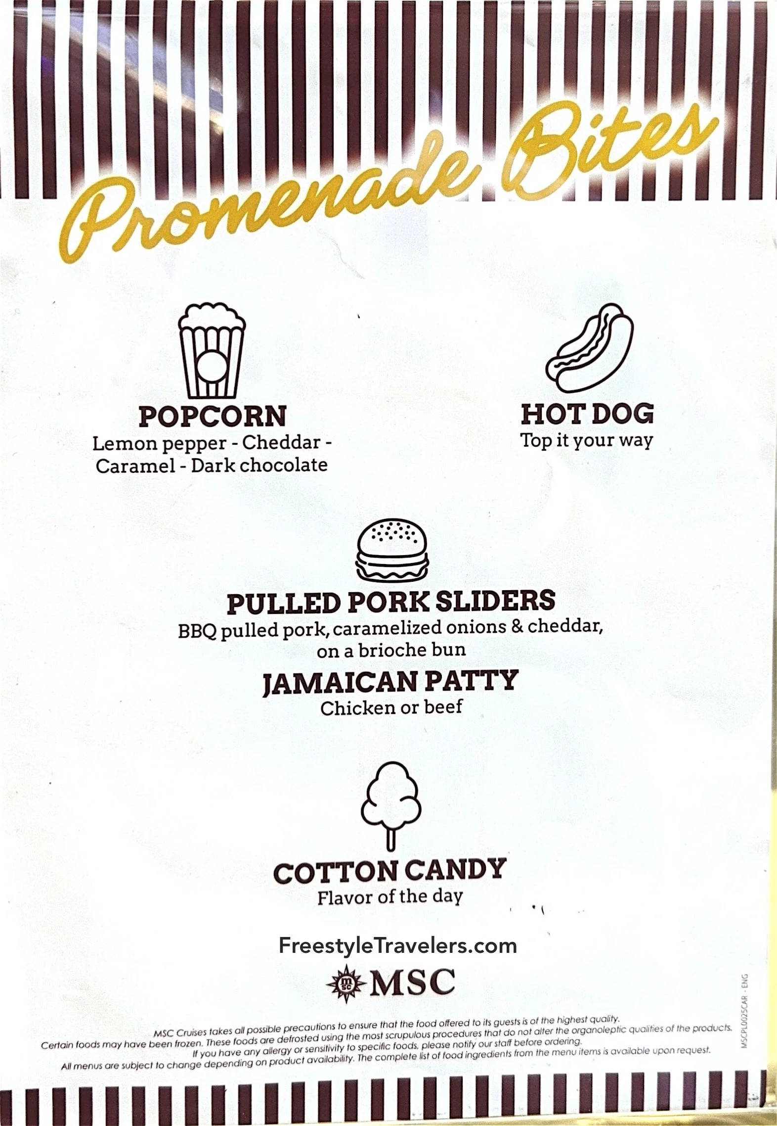 Promenade Bites Menus, Information, and Restaurant Guide — MSC Cruises Blog